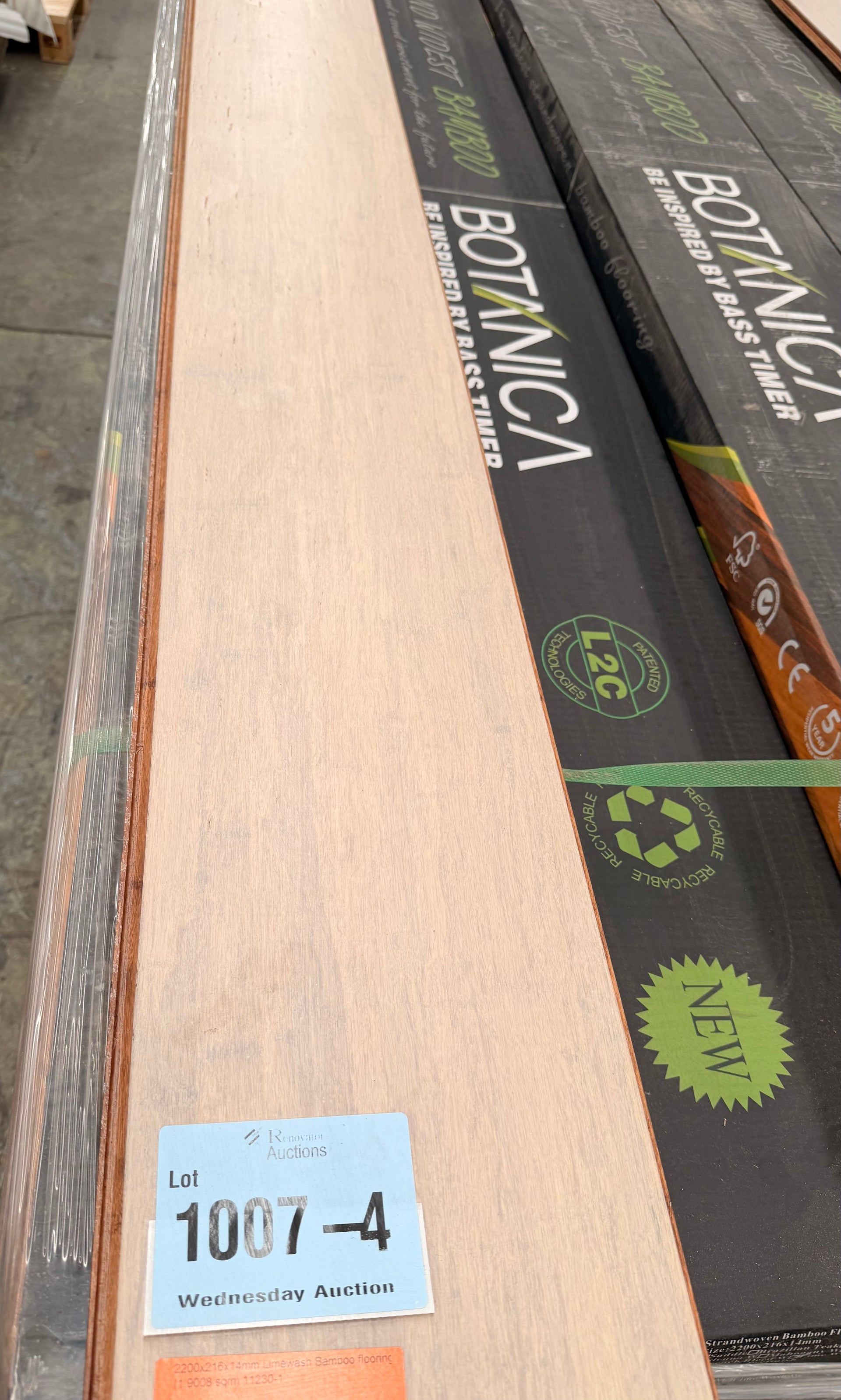 2200x216x14mm Limewash Bamboo Flooring $30 sqm (Pick up only)